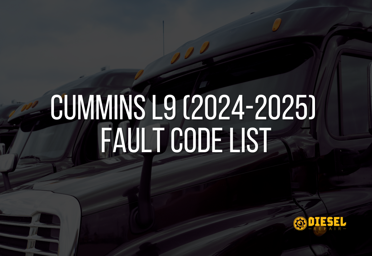 CUMMINS L9 (2024-2025) FAULT CODE LIST – Diesel Repair